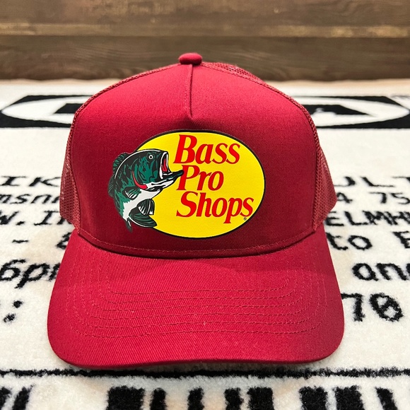 Bass Pro Shops | Accessories | Bass Pro Shops Burgundy Snapback Trucker ...